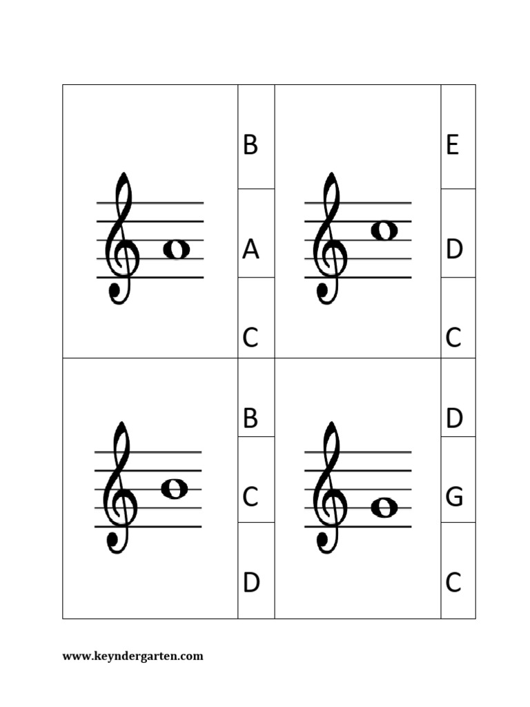 Flash Card Treble Clef 2 | PDF
