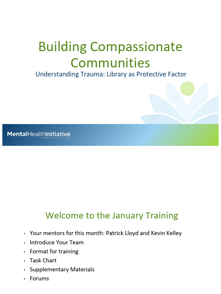 Building Compassionate Communities: Understanding Trauma: Library As ...
