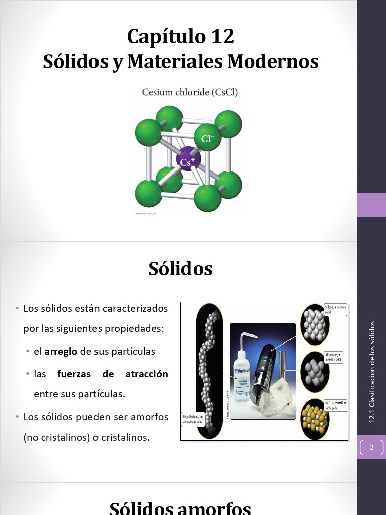 Propiedades y Tipos de Sólidos | PDF | Sólido | Moléculas