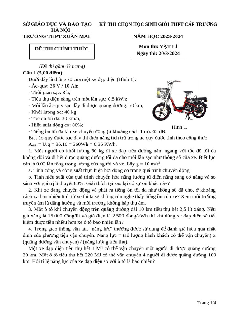 ĐỀ THI HSG 11-2024 | PDF
