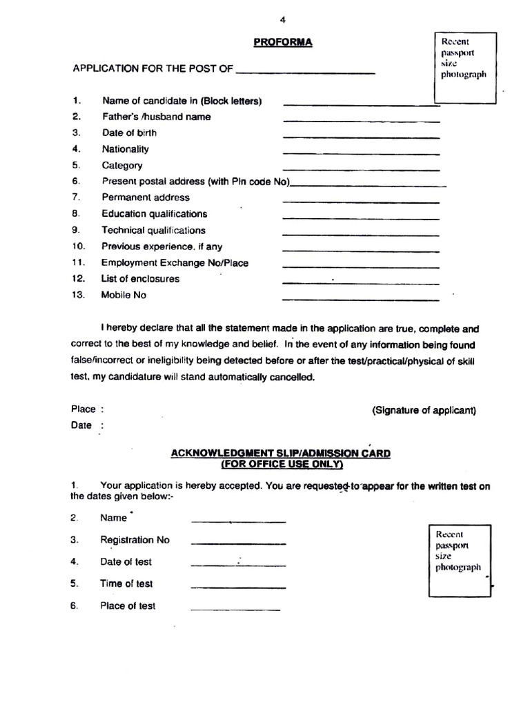 Army 14 Gorkha Training Command Shimla Application Form | PDF