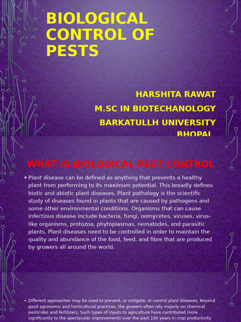 Biological Control of Pests | PDF | Biological Pest Control | Biology