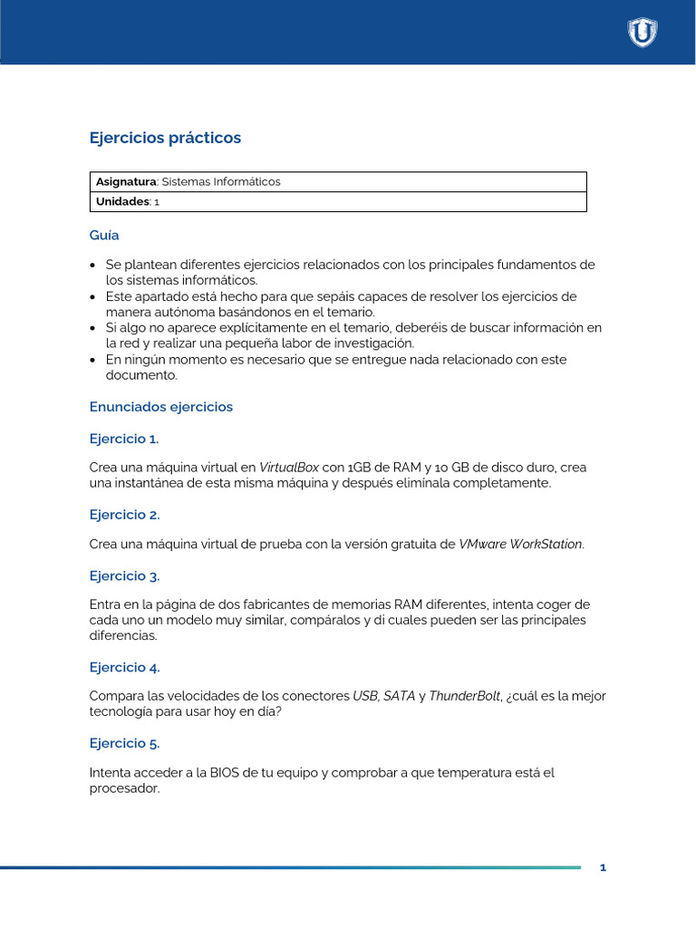 U1 Ejercicio Explotación de Sistemas Microinformáticos | PDF