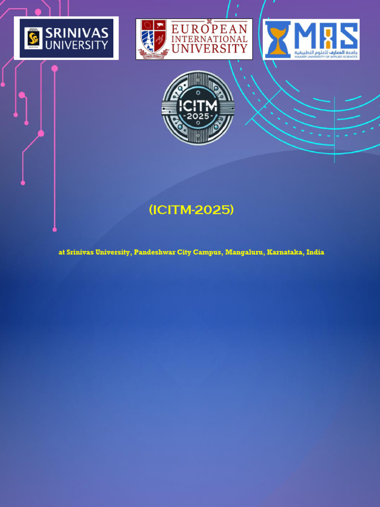 International Conference ICITM-2025 FINAL - 250306 - 155058 | PDF | University | Business