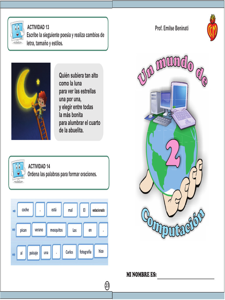 ACTIVIDADES - COMPUTACION - 2do - Grado - 2022 FOLLETO | PDF