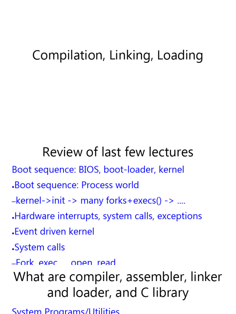 06 Compilation Linking Loading | PDF | Library (Computing) | Systems Engineering