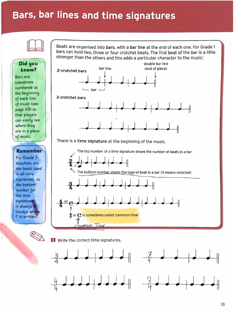 Trinity Theory Grade 1 - Sep 4 2024 - 17-15 | PDF