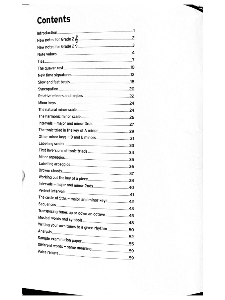 Trinity Grade 2 | PDF