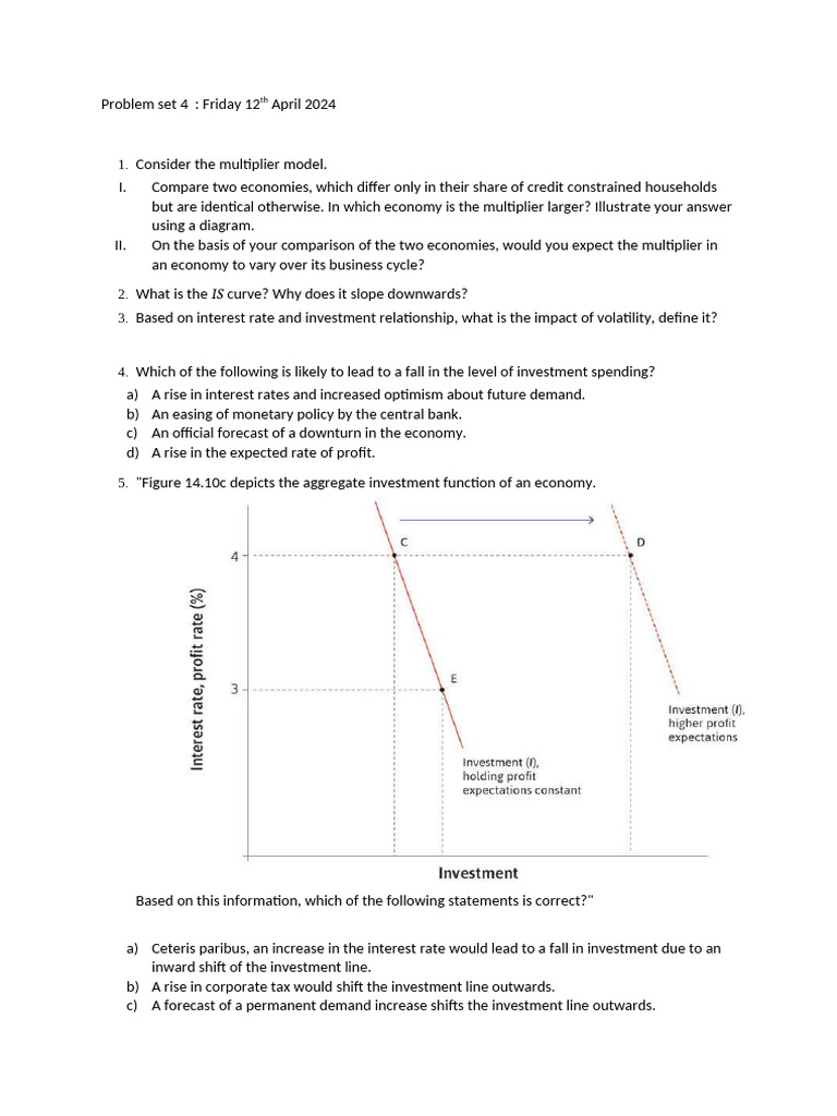 Economic Multiplier and IS Curve Analysis | PDF