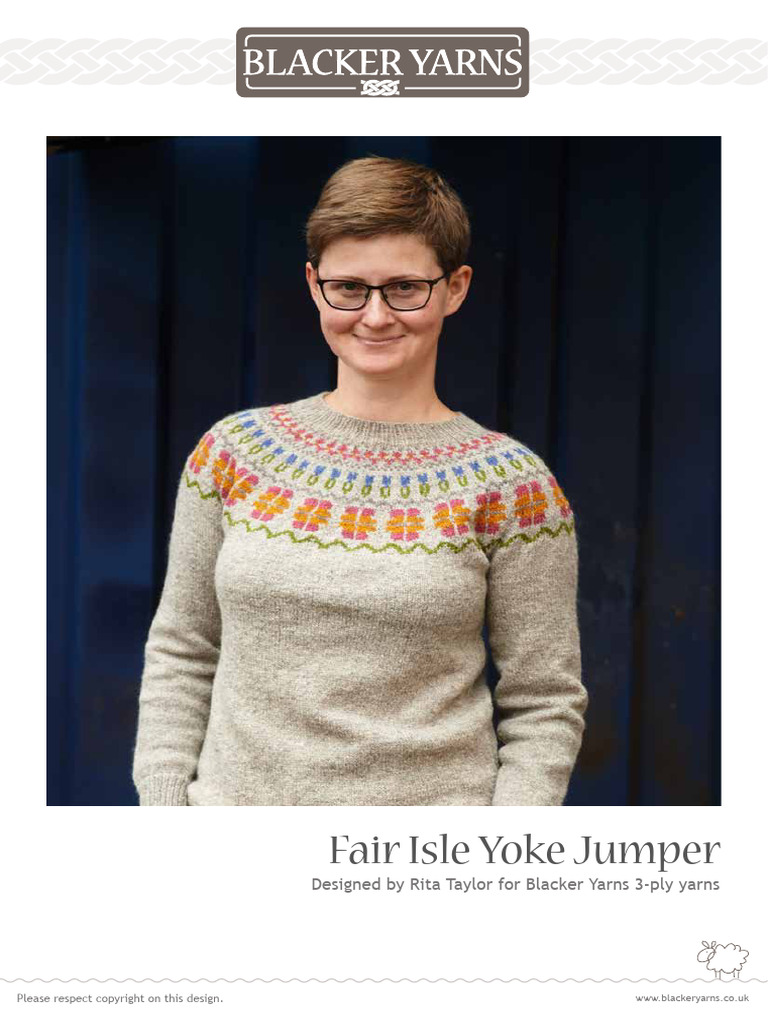 BD Pattern Fair Isle Jumper - 2019 - Web | PDF | Knitting | Fair Isle ...