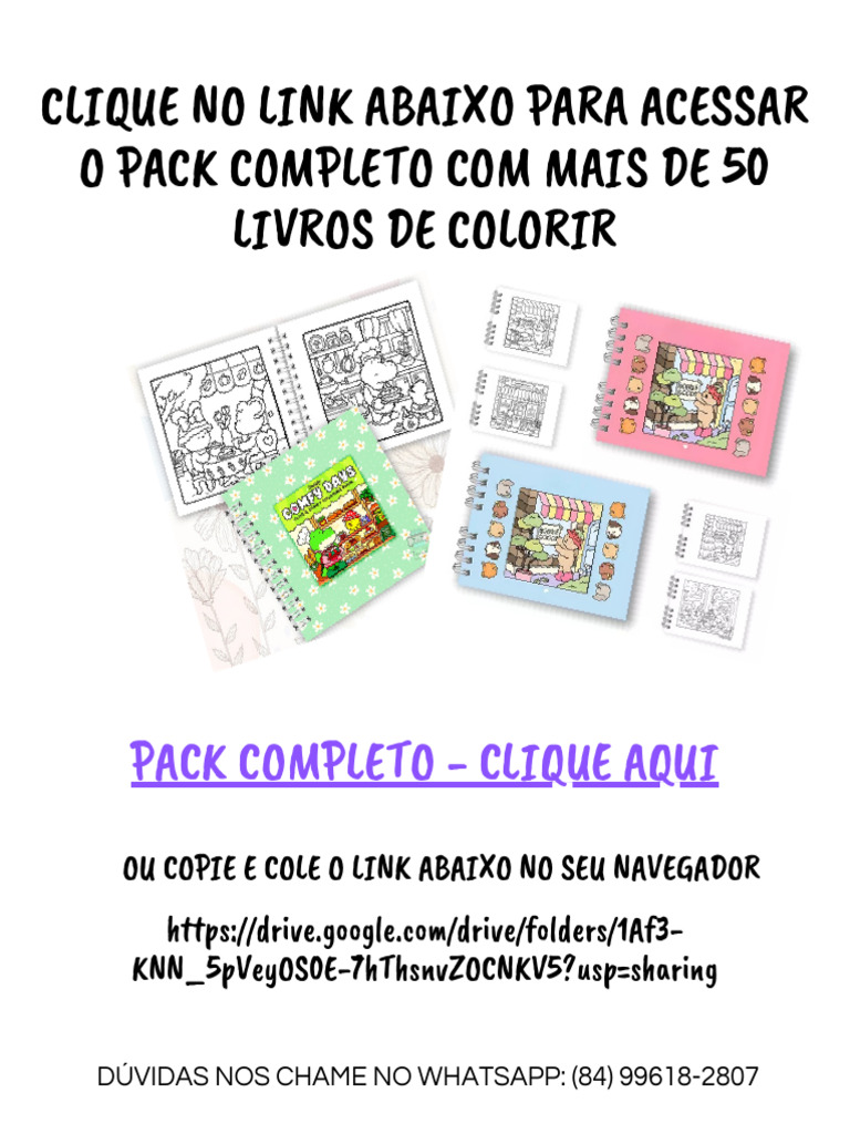 Pack Completo de Livros de Colorir | PDF