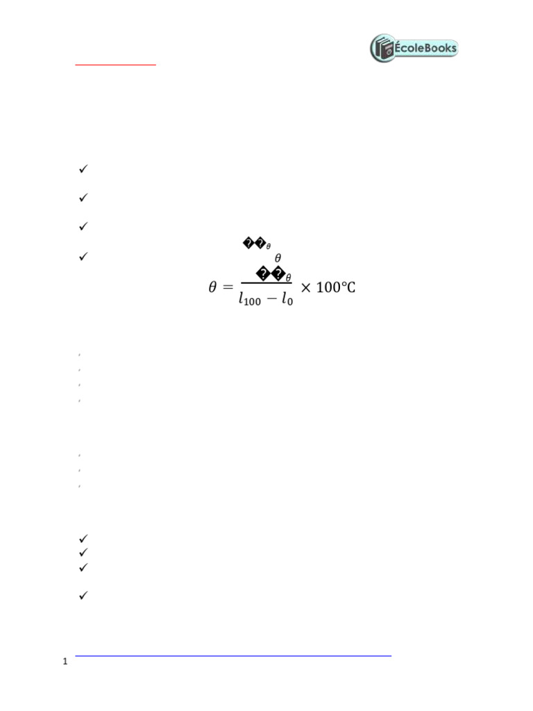 s5 Physics Paper 1 Notes (Ecolebooks.com) | PDF | Thermometer | Temperature