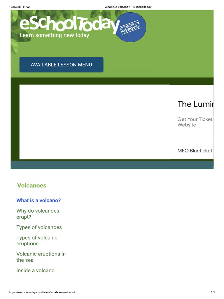 Volcano - Eschooltoday (7 Arquivos Mesclados) | PDF | Volcano | Types ...