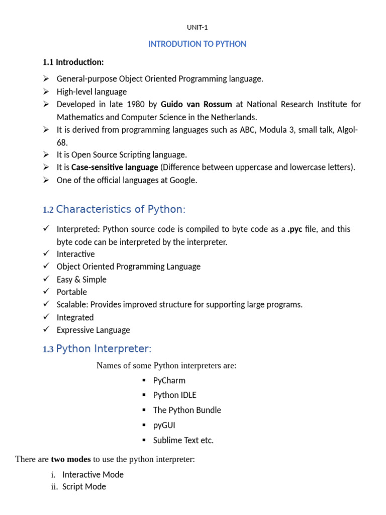 BCA6_PY_UNIT-1 | PDF | Data Type | Python (Programming Language)
