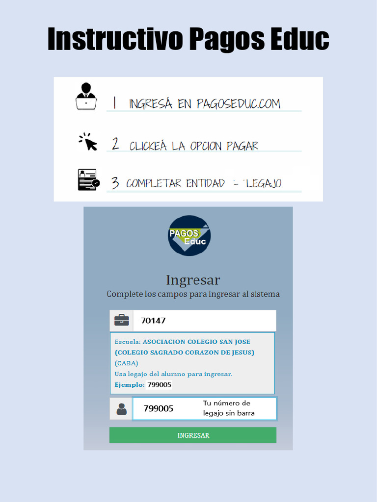 Instructivo Pagos Educ | PDF