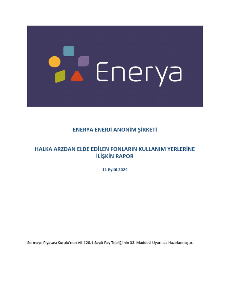 Enery Fon Kullanim Yeri Raporu-1 | PDF