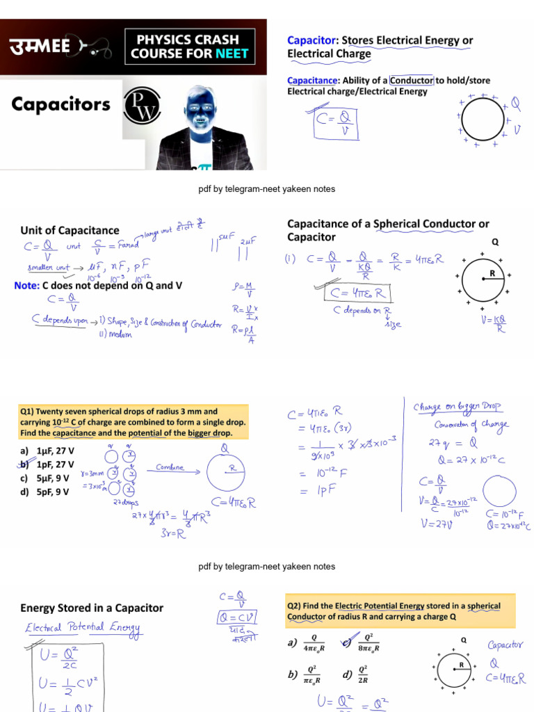 Capacitors lect notes | PDF