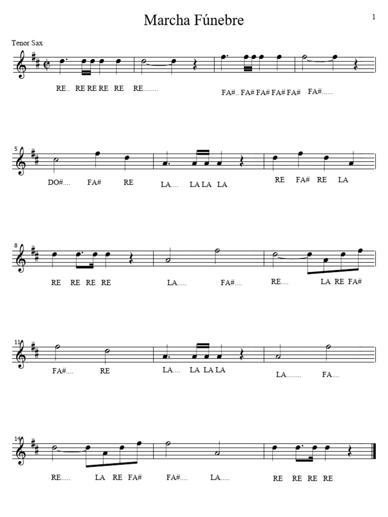 Marcha Funebre Tenor | PDF