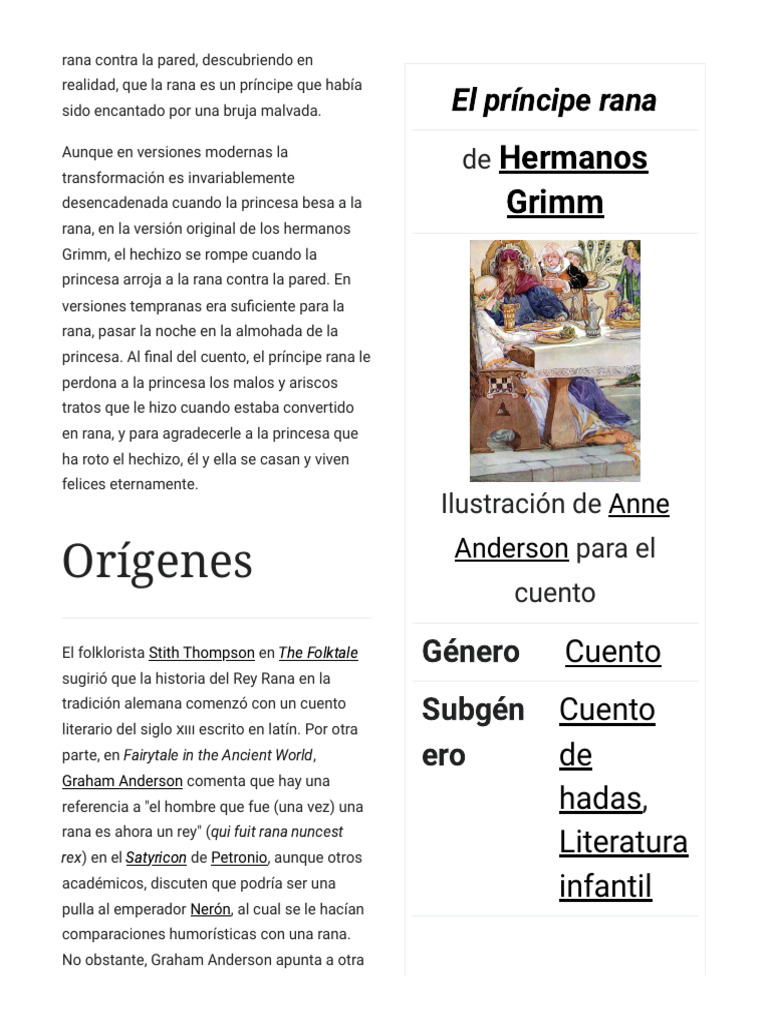 El Príncipe Rana - Wikipedia, La Enciclopedia Libre | PDF | Rana ...