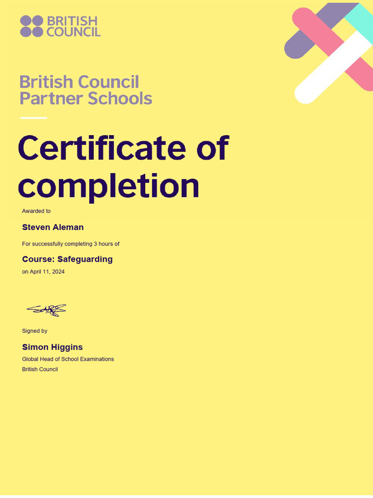 Safeguarding Certificate | PDF
