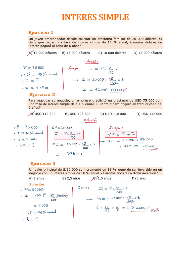 Interes Simple | PDF