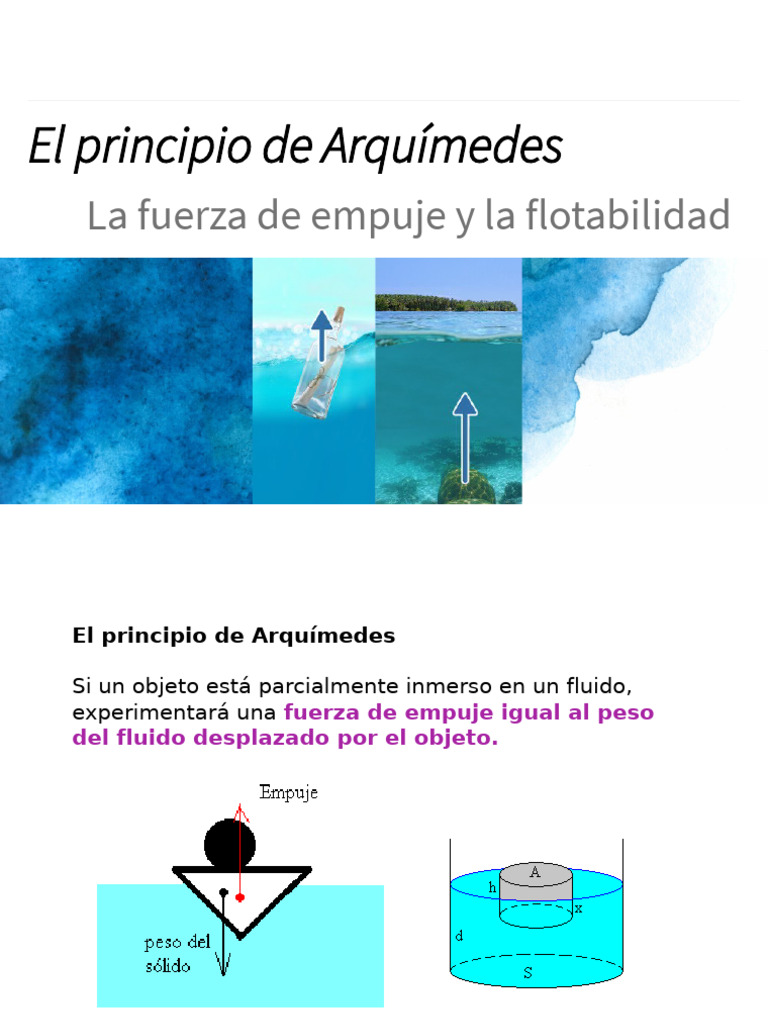 El Principio de Arquímedes | PDF