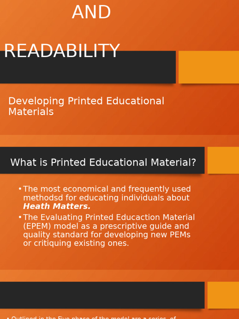 Developing Printed Educational Materials (Recovered) | PDF