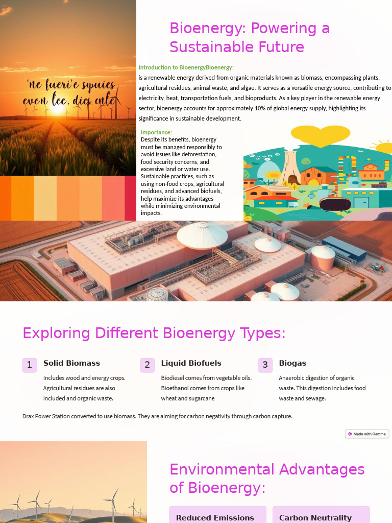 Bioenergy Powering A Sustainable Future | PDF | Biofuel | Bioenergy