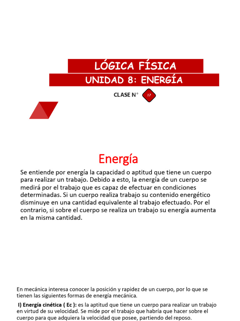 Definición y tipos de energía | PDF | Fuerza | Energía potencial