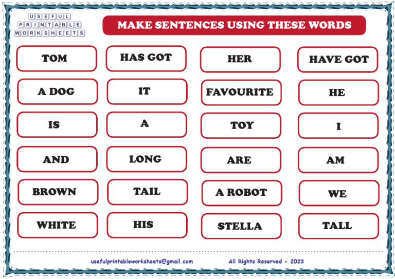 406 - Make Sentences 1 | PDF
