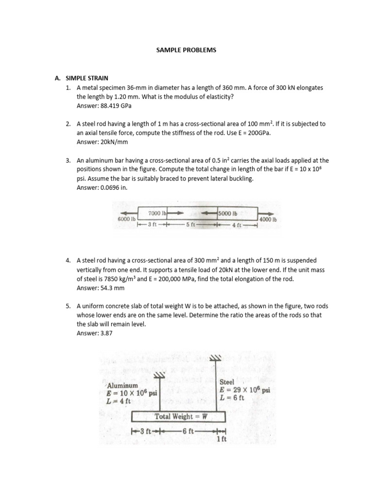 3 Sample Problem - Simple Strain | PDF