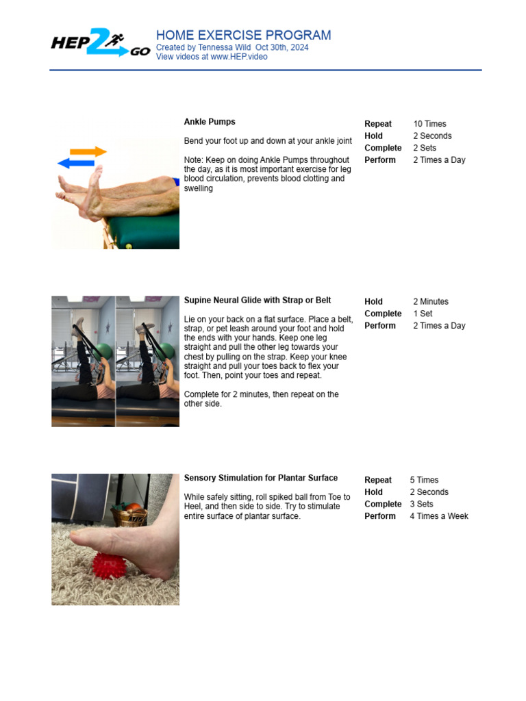 CRPS Home Exercise Program Guide | PDF