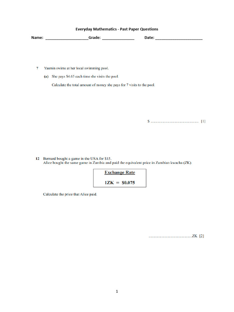 Combined Worksheet 2 Questions | PDF