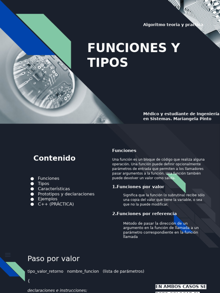 Funciones en C++: Tipos y Ejemplos | PDF