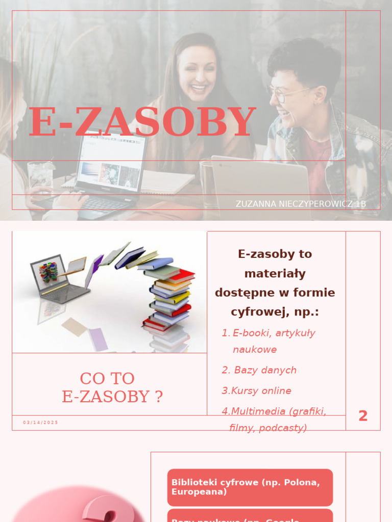 Prezentacja - E-Zasoby | PDF