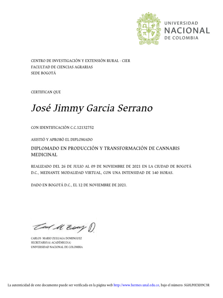 Diplomado En Cannabis Medicinal 2021 Pdf