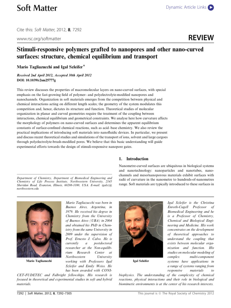 2012 SoftMatter Review | PDF | Publishing