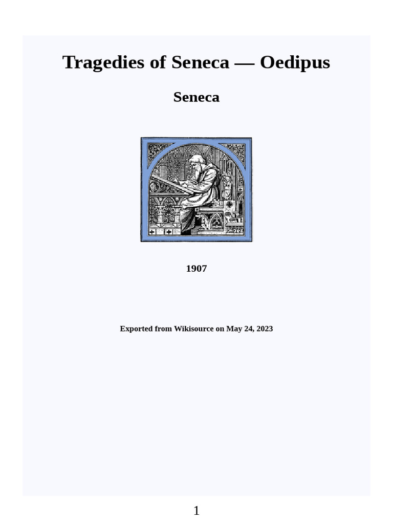 Seneca's Oedipus: A Tragic Play | PDF | Oedipus