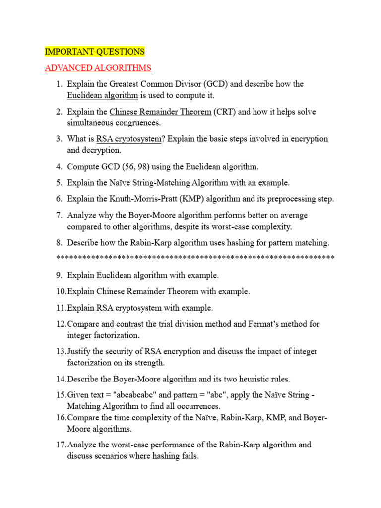 Important QNS 2ND Ia | PDF