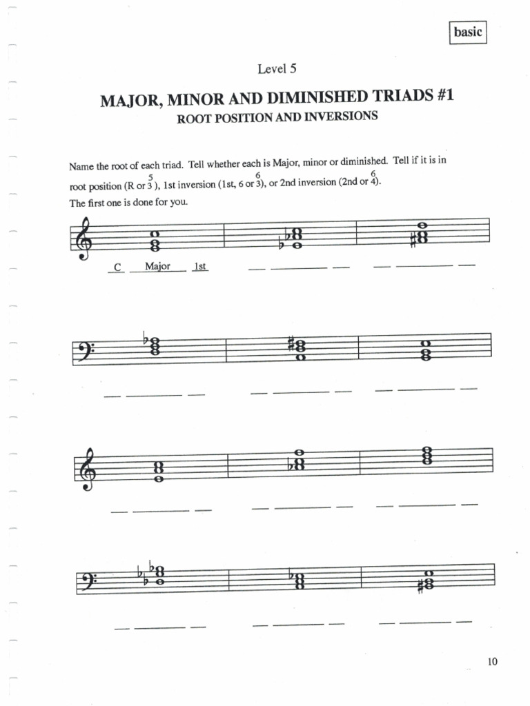lv5 Triads Inversions | PDF