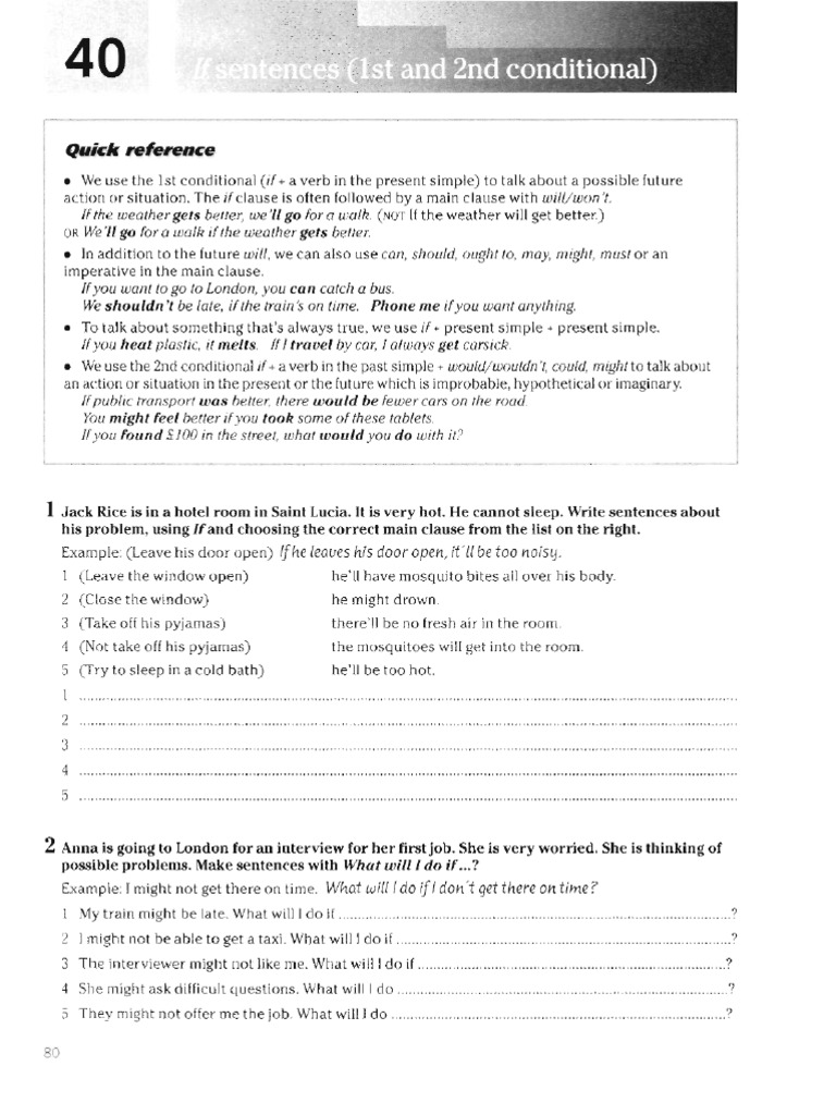 1st. and 2nd. Conditional | PDF