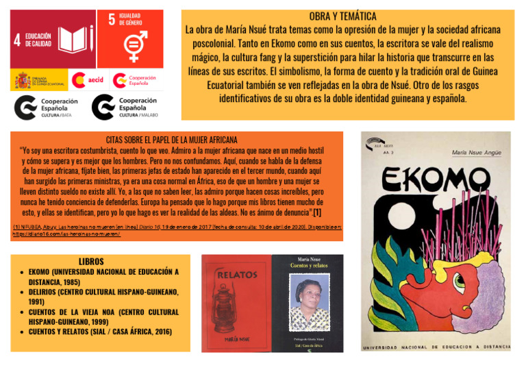 Obra y Temática de María Nsué | PDF