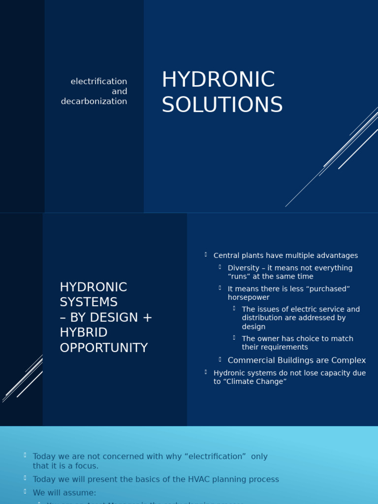 hydronic-solutions-electrification-and-decarbonization | PDF | Climate ...