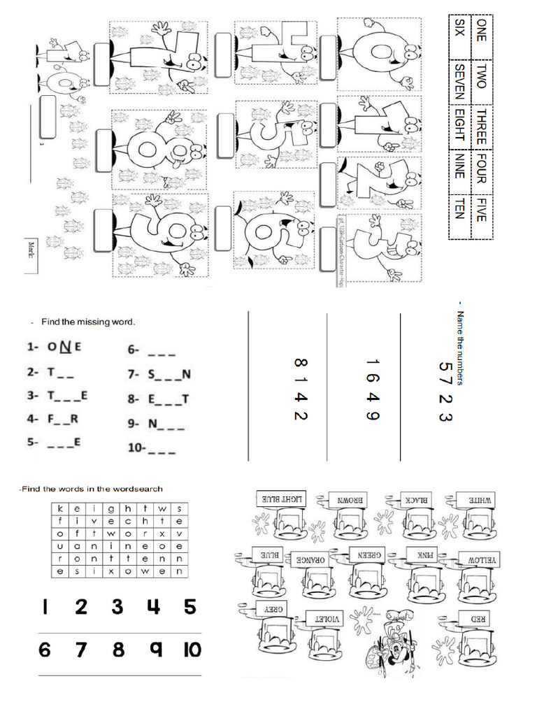 Worksheet numbers | PDF