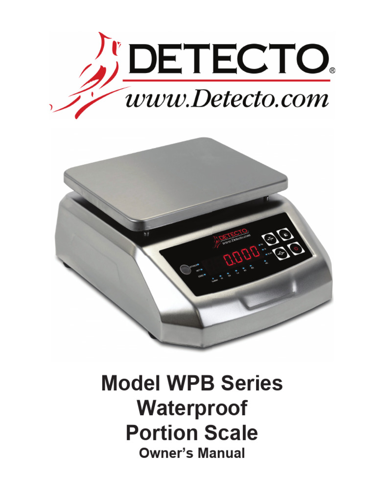 WPB Series Waterproof Scale Manual | PDF | Pound (Mass) | Calibration