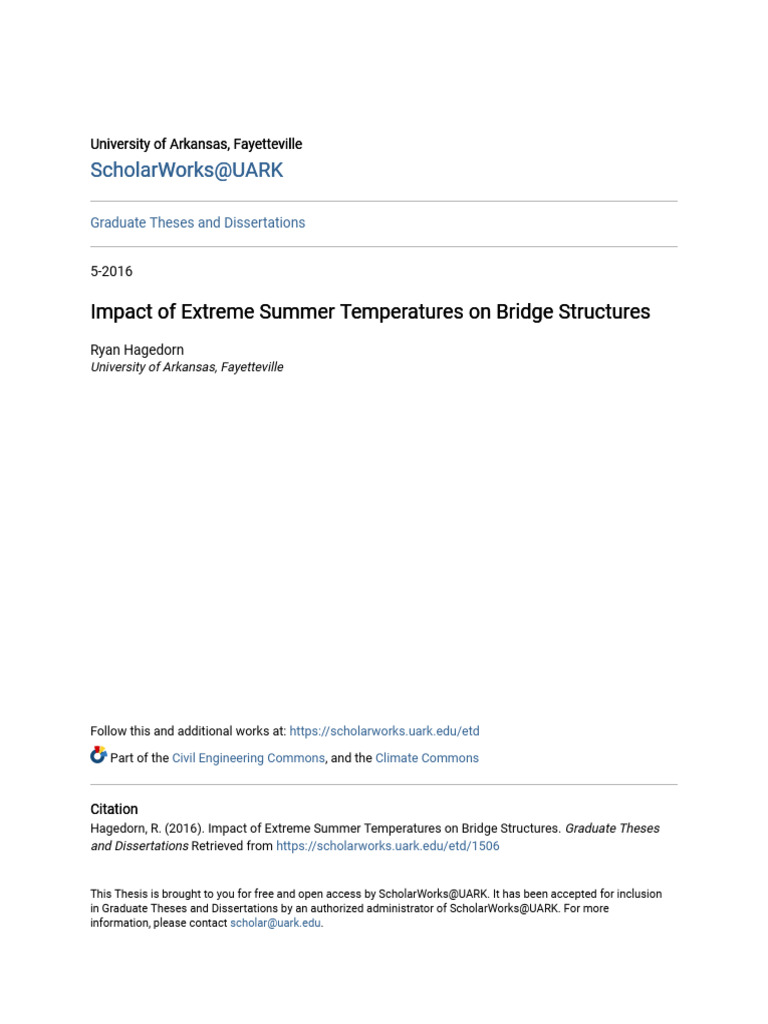 Impact of Extreme Summer Temperatures On Bridge Structures | PDF ...