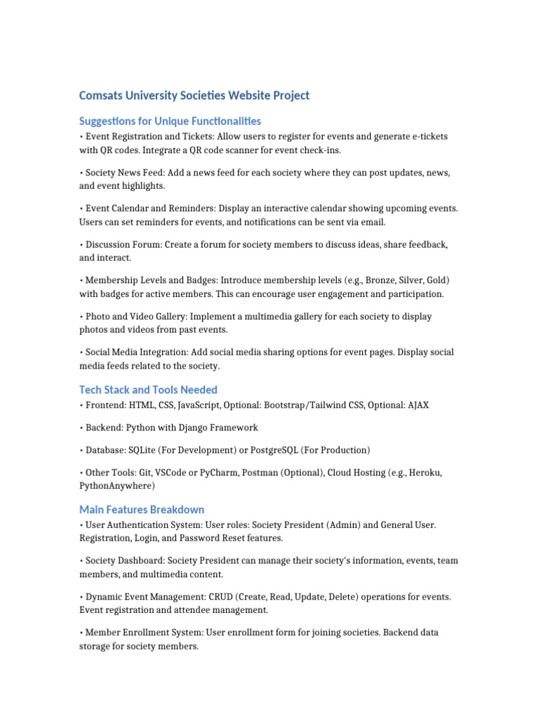 Comsats_University_Societies_Website_Project | PDF | Websites | Java Script