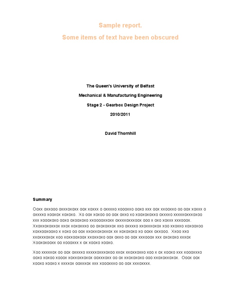 Sample Report - Greeked Text | PDF | Gear | Transmission (Mechanics)