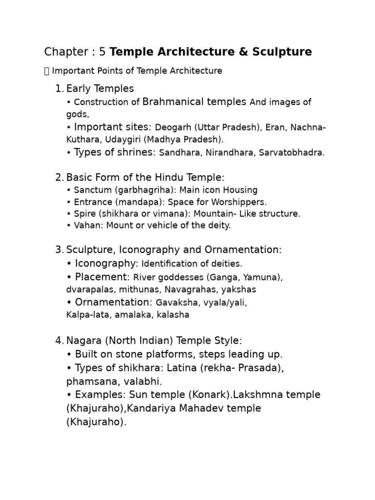 Hindu Temple Architecture Overview | PDF