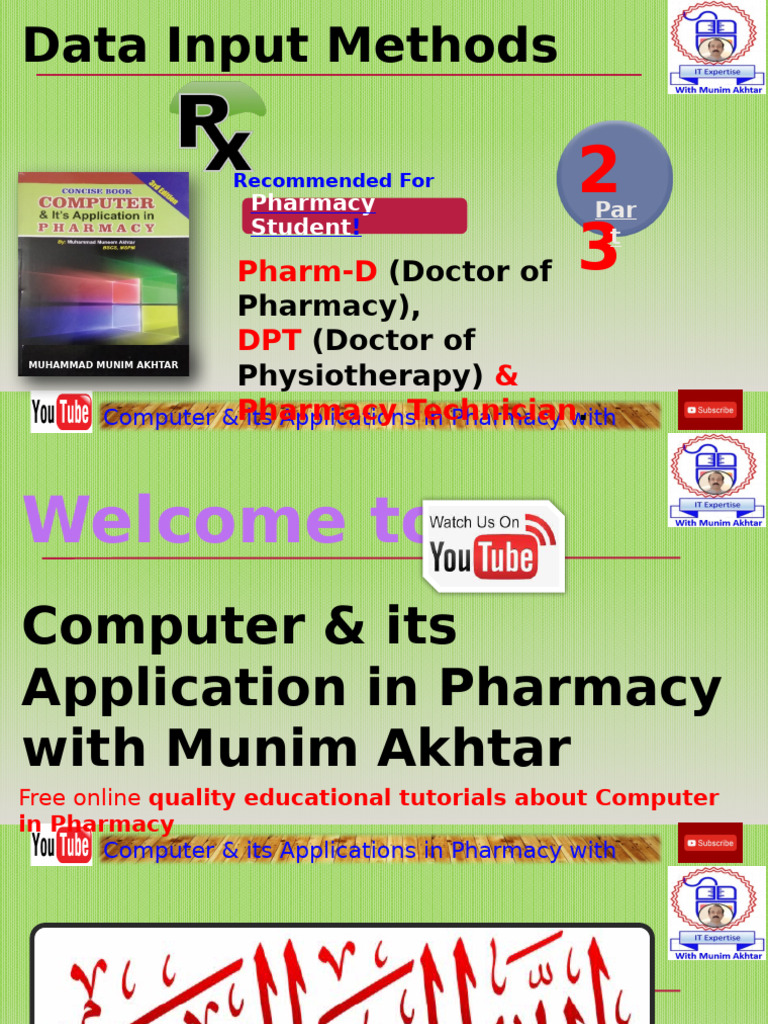 Computer Applications in Pharmacy Data Input | PDF | Optical Character ...